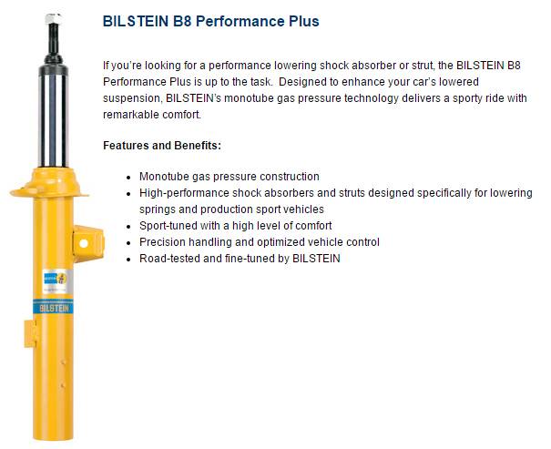 VW GOLF MK7 TSI GOLF MK7 TSI 1.4L FRONT 50MM 2012-2021 - BILSTEIN B12 H&R CUP KIT